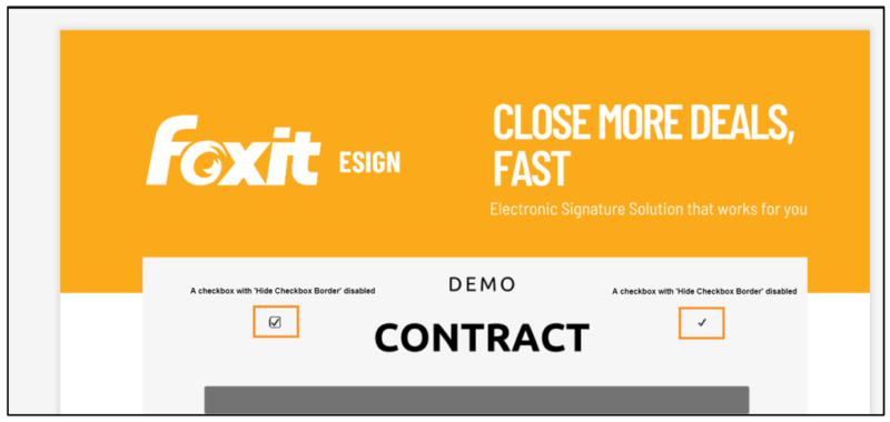 New Hide Field Name for Recipients and Hide Checkbox Border Options